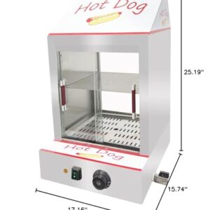 Commercial Hot Dog Machine With Bun Warmer Hot Dog Steamer Electric Hotdog Display Case For Hotdogs And Buns