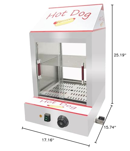 Commercial Hot Dog Machine With Bun Warmer Hot Dog Steamer Electric Hotdog Display Case For Hotdogs And Buns