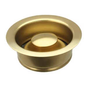 akicon kitchen sink brass gold finish garbage disposal flange stopper, one size disposal rim, fit 3-1/2 inch standard sink drain hole