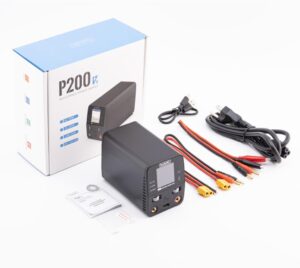 new toolkitrc p200 v2 mini 30v supply ac100w dc200w 10a gan adjustable mini desktop power supply usb output 4.0mm banana female port with typec 65w output fast charging