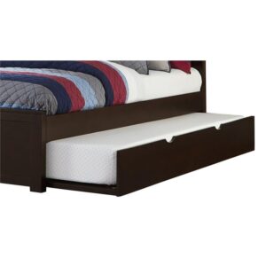 hillsdale universal contemporary wood twin trundle in brown/chocolate