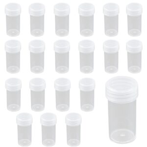 tighall 20 pack diamond embroidery storage jars small beads storage container refills clear plastic storage box for 5d diy diamond cross stitch tools nail for small object (20pcs, round)