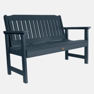 highwood lehigh garden bench, 4 feet, federal blue