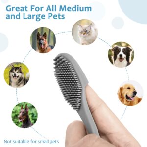 Qishare Dog Finger Toothbrush, Dog Tooth Brushing Kit with Food Grade Silicone, Keep Dog's Mouth Clean and Reduce Gum Disease, Teeth & Gums Care Kit for Dogs, Cats, and Pets (Pack of 3)