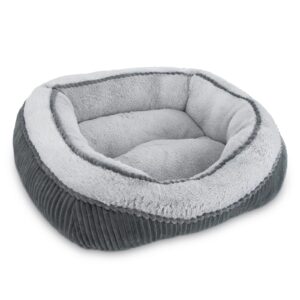 siwa mary dog beds for small medium large dogs & cats. washable pet bed, orthopedic dog sofa bed, luxury wide side fancy design, soft calming sleeping warming puppy bed, anti-slip bottom(25"x21"x8")