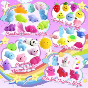 150 Pack Mochi Squishy Toys Kawaii Squishies Stress Relief Toys Pack for Kids Boys Girs Party Favors Bulk Easter Egg Fillers Easter Hunt Basket Pinata Stuffers