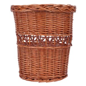 doitool portable woven basket trash can decorative sundries container basket small wastebasket woven storage baskets for bedroom, bathroom, utility rooms, garages (10 x 11 x 7 inch)