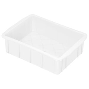 patikil 10"x7"x3" plastic lab tray, rectangle utility stackable box crafts organizer white for tools storage