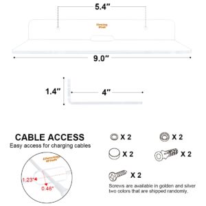 Desing Wish Small Shelf, Screw Mount Small Wall Shelf with Non-Slip Pad, Speaker Wall Mount for Bluetooth Speaker/Webcam/Decor, Acrylic Wall Shelf for Bedroom/Living Room (9 Inch, Clear)