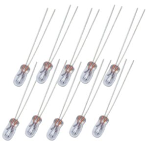 moondkist 20pcs light bulbs, 3mm 12v miniature lamp light bulb, t3 incandescent filament halogen bulb