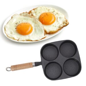 egg frying pan, cast iron cooking utensils 4 cup egg frying pan easy for burgers for pancakes for breakfast