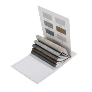 chadmade madia series linen polyester blend fabric swatches sample book