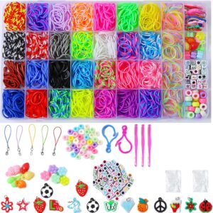 2500+ rubber band bracelet kit, loom bracelet making kit for kids, rubber bands refill loom set, loom bands kit,friendship bracelet creativity birthday kits