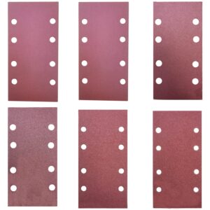 tonmp 60 pcs hook & loop sandpaper sanding sheet assorted for 1/3 sheet sander - 60 80 100 120 150 240 grit sander paper