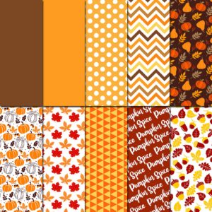 100sheet fall tissue paper thanksgiving wrapping paper 10 design pumpkin plaid patterned autumn gift tissue colored decorative paper orange tissue paper for gift bags holiday party birthday decoration