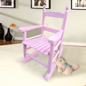 goujxcy kids' rocking chairs, childrens rocking chair, wooden classic rocker chair indoor outdoor for youth/childs/childrens porch rocker chair for living room,bedroom,balconies, porches (pink)