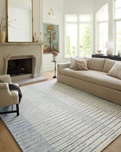 loloi chris loves julia chris collection chr-01 ivory/denim 3'-6'' x 5'-6'', .50" pile height, accent rug