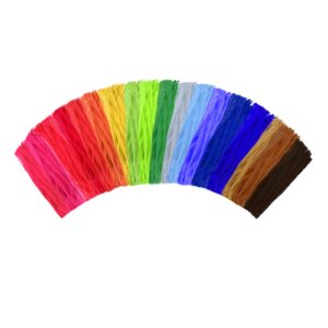 craft pipe cleaners proffessional 1000 pcs 25 colors, pipe cleaners craft supplies and chenille stems or pipecleaners, pipe cleaners bulk, for crafts, gift wrapping and party decorations.