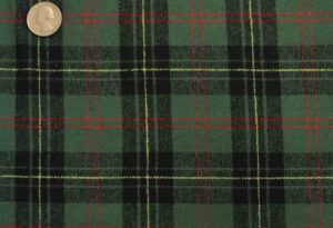 richlin fabrics 3 yard pack, 56" yarn dyed flannel plaid, green, 100% cotton