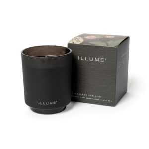 illume beautifully done essentials blackberry absinthe boxed glass scented soy candle