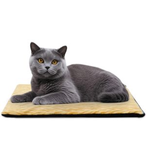 aupetek self-warming cat bed indoor/outdoor super soft self heating pet mat washable thermal pad for cat & dog 21x15.7 inch