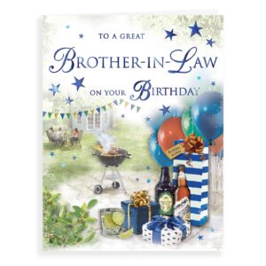 piccadilly greetings regal publishing birthday card brother in law - 8 x 6 inches c81064