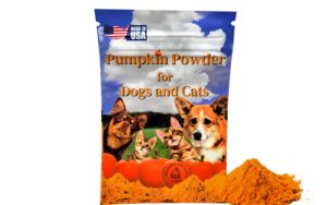 100% pumpkin for dogs/cats, u.s.a. dried pumpkin powder fiber supplement, diarrhea/constipation fix, 12 servings, trial packet