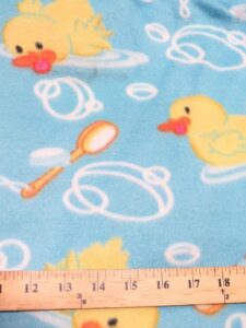 assorted printed polar fleece fabric - 21 prints - sold by the yard diy blankets clothing pajamas accessories (playful ducks blue)