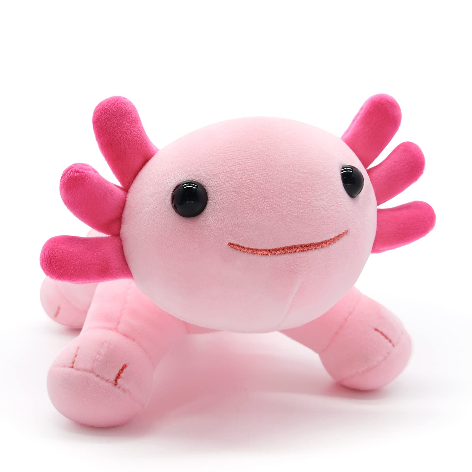 CHUDATOM Kawaii Axolotl Plush Toy 10.5'' Soft Stuffed Animal Pillow Doll for Kids Birthday Home Decor