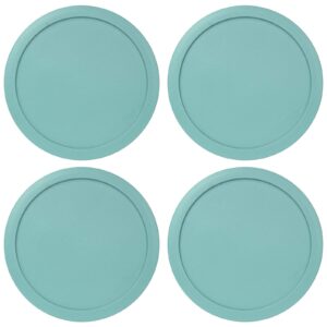 replacement lid for pyrex 4" storage plastic cover 1 cup bowl 7202-pc turqoise (4-pack)