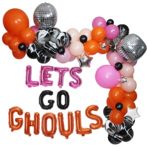 halloween bachelorette balloons arch garland kit, lets go ghouls halloween balloon arch with 22" 4d disco ball,eyeball balloons for halloween bachelorette party,spooky good time,western bridal shower