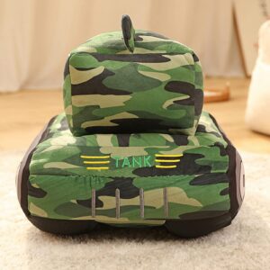 Heave Tank Plush Stuffed Toy, Simulation Modeling Pentagram Pattern Camouflage Hugging Cushion, Adorable Comfortable Children Plush Doll Pillow Toy Boys Toy Gift S XXX-Small