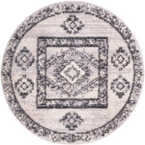 rugs.com cherokee collection rug – 4 ft round sand high rug perfect for kitchens, dining rooms