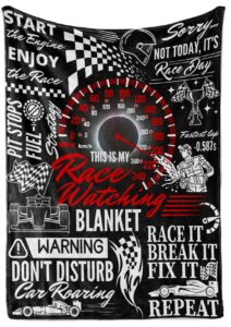 innobeta car racing gifts, cool speed racing car throw blanket for kids boys 50"x65", perfect for sofa bed couch, car racing quotes