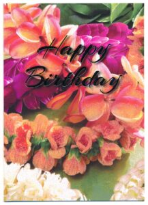 hawaiian happy birthday greeting card beautiful hawaiian leis