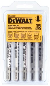 dewalt 15 piece t-shank jig saw set