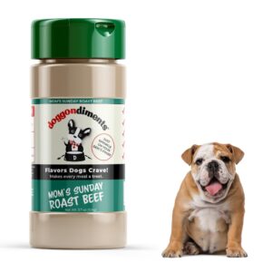 doggondiments mom's sunday roast beef dog food topper, fun people food flavors, made in usa