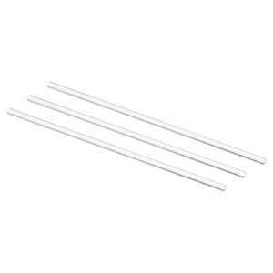 meccanixity 3.3 borosilicate glass stick 5.91" length 4mm dia stir rod mixing tools with both ends round for lab kitchen science 3pcs