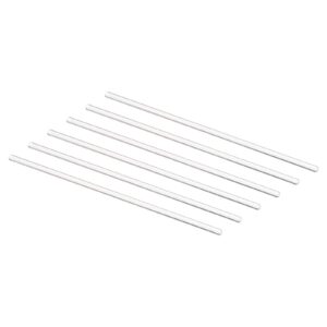 meccanixity 3.3 borosilicate glass stick 5.91" length 4mm dia stir rod mixing tools with both ends round for lab kitchen science 6pcs