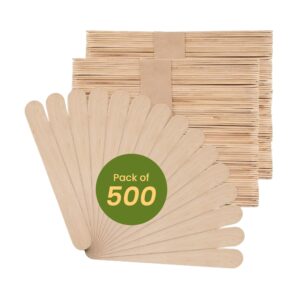 perfect stix wooden poplar wood craft sticks. jumbo size, 6 x 3/4, wood, natural poplar wood, 500ct. multipurpose craft, popsicles, waxing, arts and crafts.