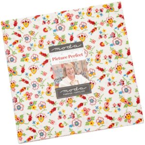 moda fabrics picture perfect layer cake, 42-10'' precut fabric quilt squares by american jane