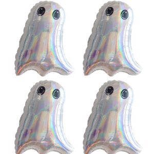 halloween ghost decorations foil ghost balloon little boo baby shower decorations cute halloween decorations 4 pcs