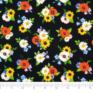 singer fabrics, 100% cotton, poppy and daisy, cut by the yard