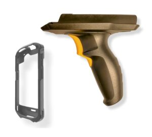 trigger handle and rugged boot compatible with zebra tc51, tc52, tc56, tc57 android barcode scanners | alternative to trg-tc51-snp1-01 and sg-tc5x-exonhs-01 (renewed)