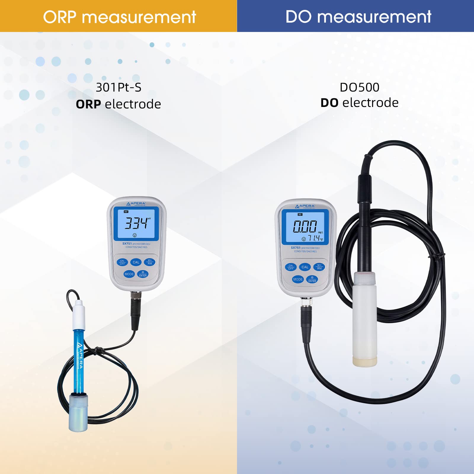 Apera Instruments SX751 pH/ORP/DO/Conductivity/TDS/Salinity/Resistivity/Portable Handheld Multiparameter Meter Kit, Silver