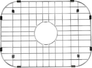 sanno kitchen sink grate stainless steel sink protector for kitchen sink, grid sink protector kitchen sink rack for bottom of sink,center drain,18" l x 13.4" w