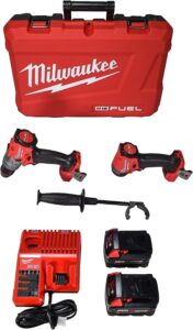 milwaukee 3697-22 18v lithium-ion brushless cordless hammer drill and impact driver combo kit (2-tool) with (2) 5.0ah batteries, charger & tool case