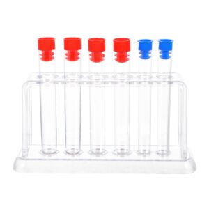 2 sets test tube rack toy containers with lids containers for beads test tube holder lab toy storage shelves plastic container with lid plastic tube holder student glass