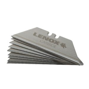 lenox utility knife blades, 10 carbide blades, 3/4 inch, foldable and portable, storage for blades (lxht11800t)