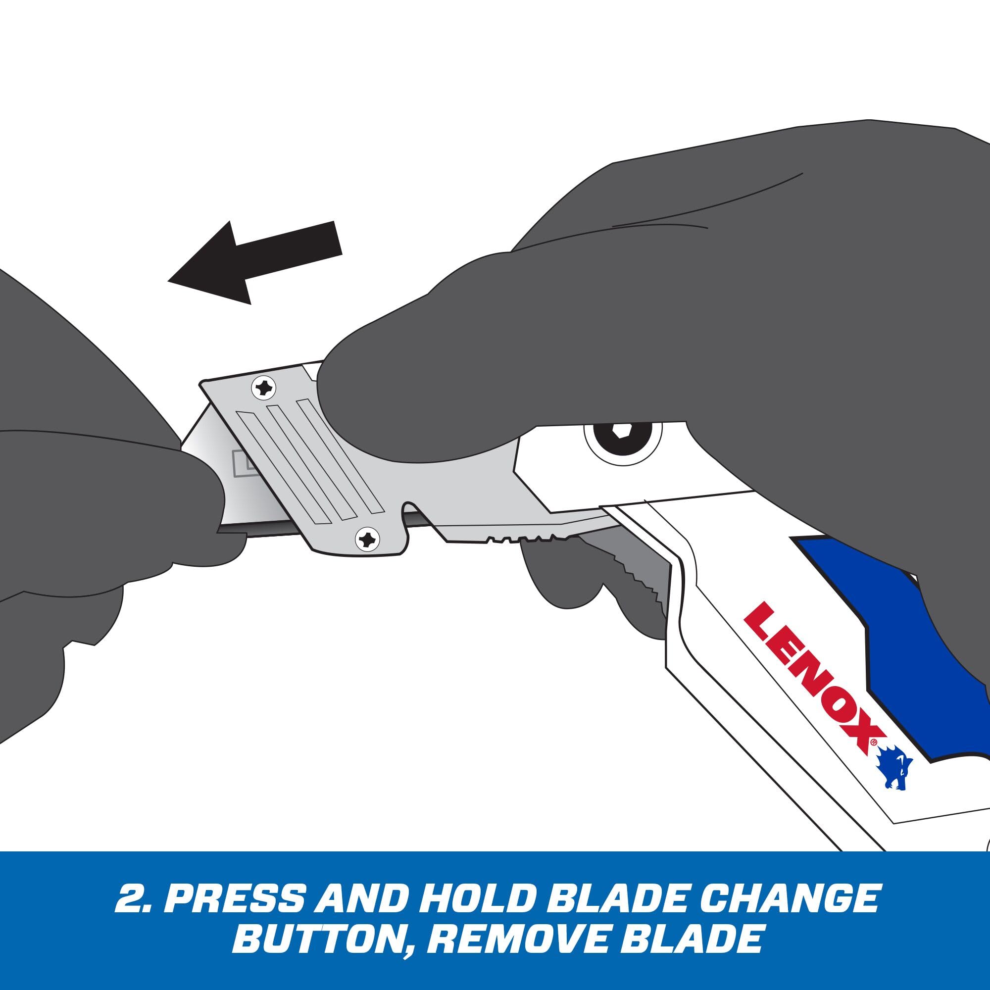 LENOX Utility Knife with 3 Bi-Metal Blades, Retractable, Foldable and Portable, Blade Storage (LXHT10601)